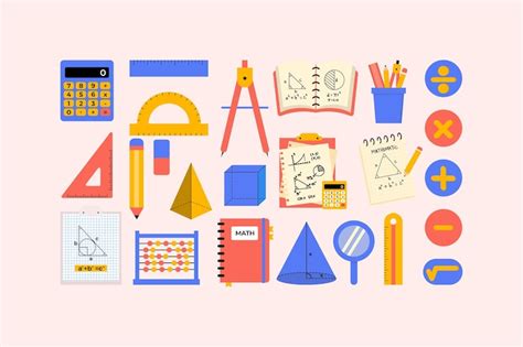 Premium Vector Mathematics Graphic Element Illustration Setmathematics Graphic Element