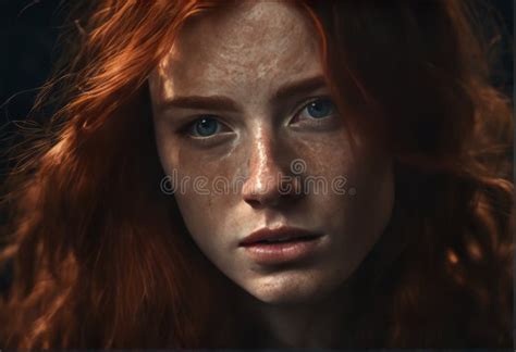 Redhead Girl With Red Lips Redhead Girl With Red Lips Redhead Woman