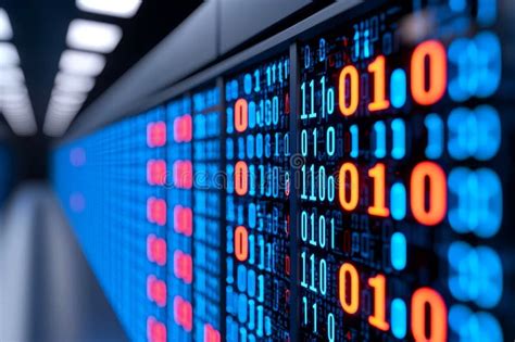 Digital Data Depicted Through Abstract Binary Code In Shades Of Blue