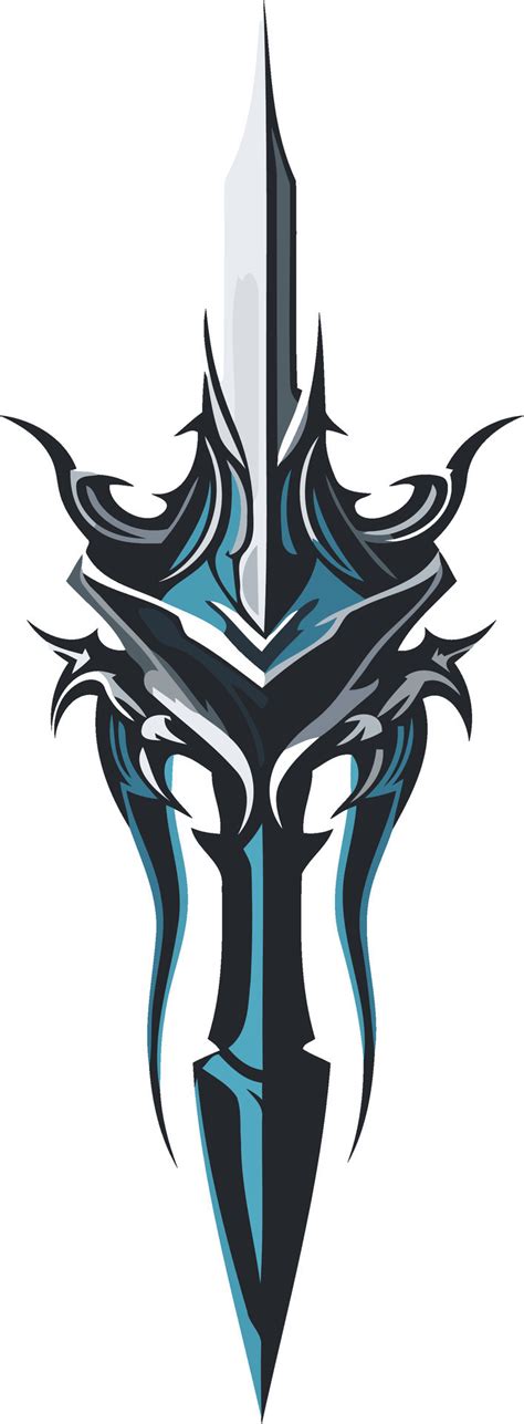 A Stylized Abstract Sword Design With A Sharp Angular Form And A