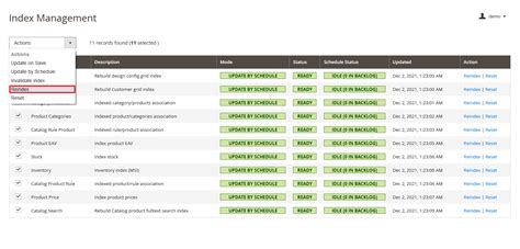 Magento 2 Backend Reindex Quick Reindex Extension