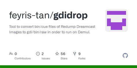 Github Feyris Tangdidrop Tool To Convert Bincue Files Of Redump Dreamcast Images To Gdibin