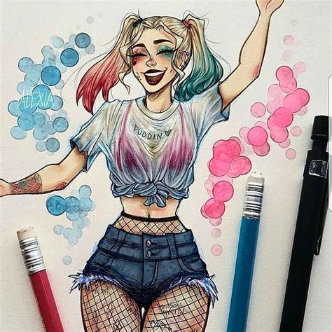 Harley Quinn Draw Harley Quinn Drawing Harley Quinn Art Harley