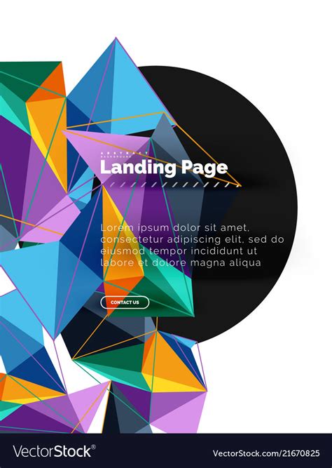 Polygonal Geometric Design Abstract Shape Made Vector Image