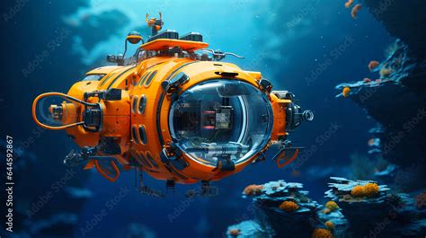 Oceanic Tech Explorations Using Autonomous Submersibles For Deep Sea Discoveries Stock