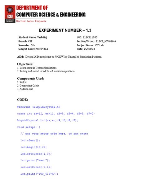 iot worksheet pdf