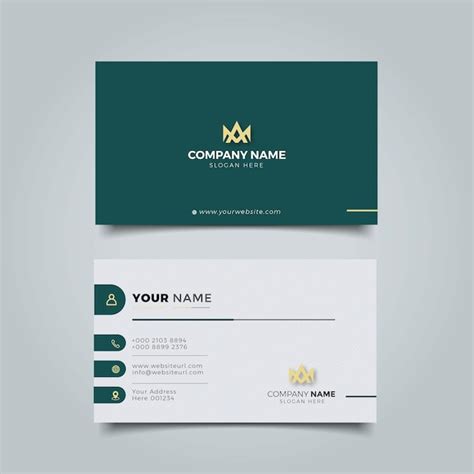 전문 우아한 파란색과 흰색 현대 명함 디자인 서식 파일 프리미엄 벡터