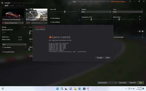 My Game Keeps Goes Into A Black Screen Than Crashes And Says This How
