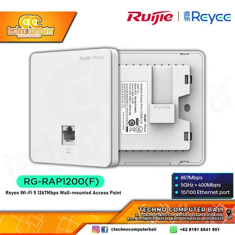 Access Point Ruijie Reyee Rg Rap1200 F Wi Fi 5 Ac1300 Dual Band Wall