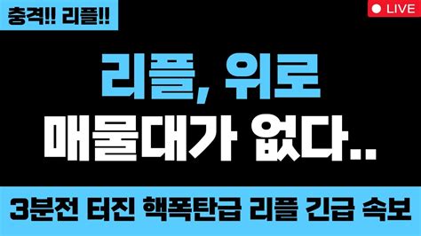 리플 미쳤습니다 리플 위로 매물대가 없다 대박입니다 3분전 터진 핵폭탄급 리플 긴급 속보 Xrp 무조건 올라요 리플