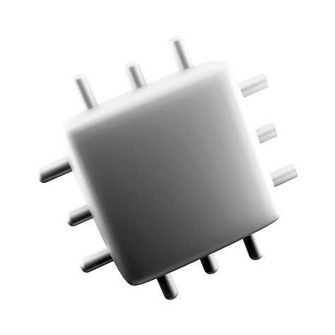 3d Microchip Line Icon 3d Model Cgtrader
