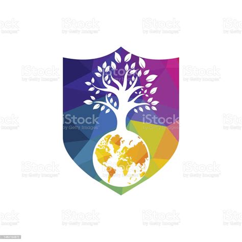 글로브 트리 벡터 로고 디자인 템플릿 행성과 에코 기호 또는 아이콘 0명에 대한 스톡 벡터 아트 및 기타 이미지 0명 개념 개념과 주제 Istock
