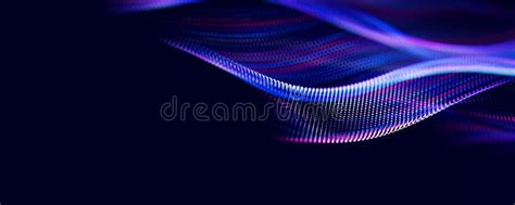 Abstract Wave Of Particles Big Data Digital Flow Concept Llm Learning Process Ai Technology