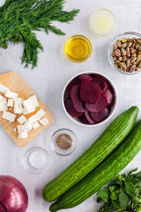 Cucumber Beet Salad Balancing Bowls