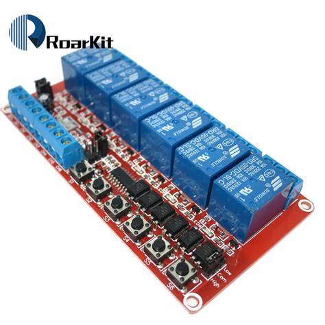Channel V DC Relay Module Key Interlock Switch Self Locking High And Low Trigger Way Relay