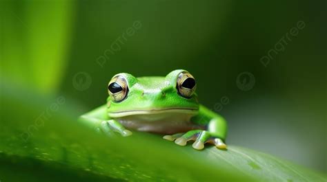 잎을 바라보는 큰 눈을 가진 작은 녹색 청개구리 귀여운 개구리 Ese 청개구리 홋카이도 개구리 고화질 사진 사진 개구리 배경 일러스트 및 사진 무료 다운로드 Pngtree