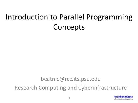 Ppt Introduction To Parallel Programming Concepts Powerpoint