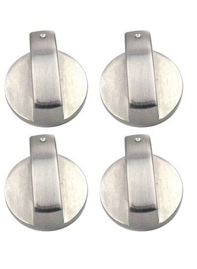 4 Pcs Metal Round Gas Stove Knobs Cooker Oven Hob Control Switch Button Gas Stove On Off Knob