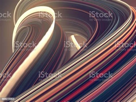 컬러 트위스트 모양입니다 컴퓨터 생성 추상적인 기하학적 3d 렌더링 그림 비틀어진에 대한 스톡 사진 및 기타 이미지 비틀어진 3차원 형태 개념 Istock