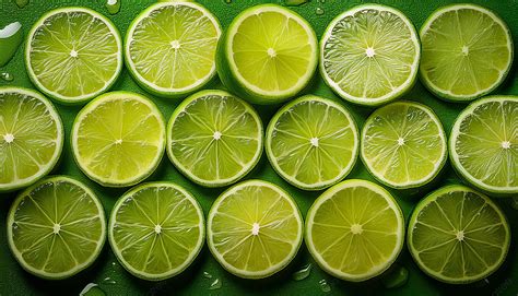 생생한 녹색 배경에 배열된 즙이 많은 라임 조각 라임 조각 초록 배경 일러스트 및 사진 무료 다운로드 Pngtree