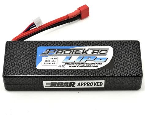ProTek RC 2S Supreme Power Li Poly 65C Hard Case Battery Pack 7 4V 5600mAh ROAR Approved