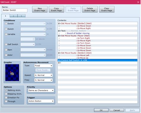 Conditions Triggers And Event Pages Rpg Maker Forums