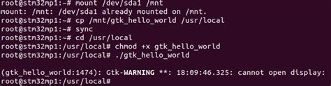 Solved Getting Error Warning Gtk WARNING STMicroelectronics Community