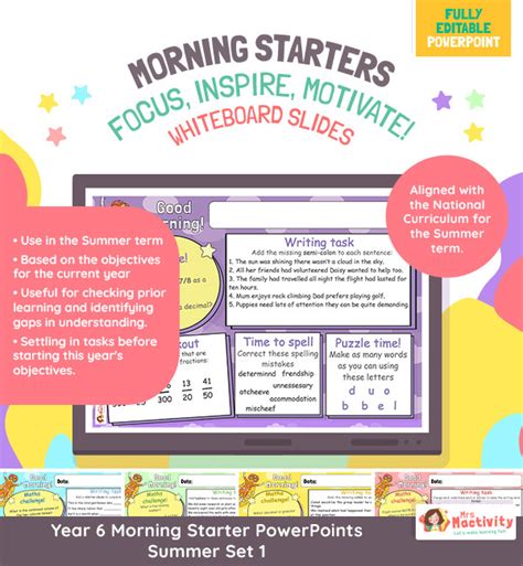 Year 6 Morning Starter Powerpoints Summer Term Ks2 Early Morning Work