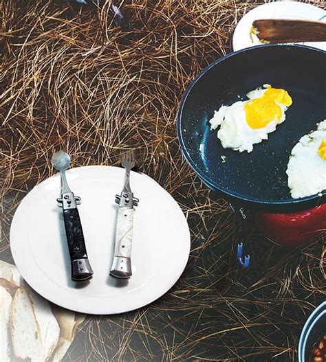 Royal Imperial Automatic Switchblade Knife Style Fork And Spoon Set