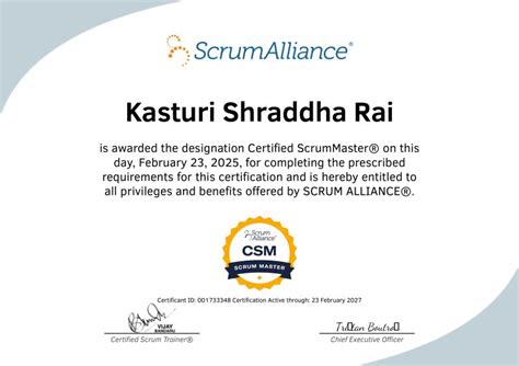 Scrummaster Scrumalliance Agile Projectmanagement