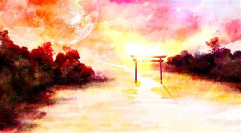Haven Akyuun的和风鸟居插画图片 BoBoPic