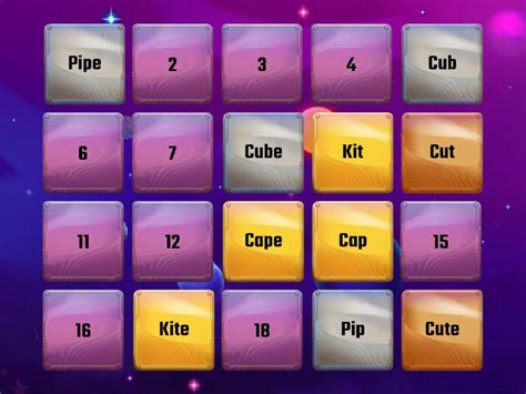 Magic E Matching Pairs