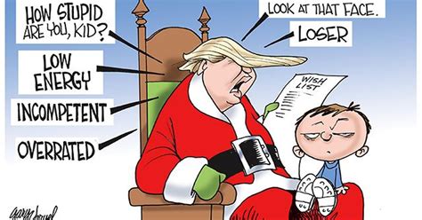 Cartoonist Gary Varvel Bad Santa Trump