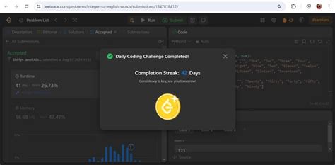 Shirlyn Janet Albert On Linkedin 🌟 Day 42 Integer To English Words