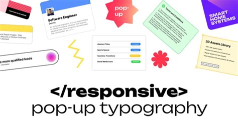 responsive pop up typography titles ft abstract and animations envato