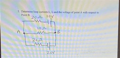Solved Determine Loop Currents I1i2 ﻿and The Voltage Of