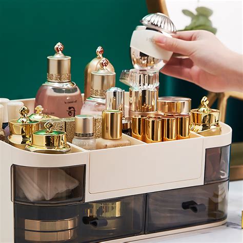 풀커버링 투톤 화장품 정리함 정리대 트레이 화장대정리함 립스틱정리함 아크릴 향수 진열대