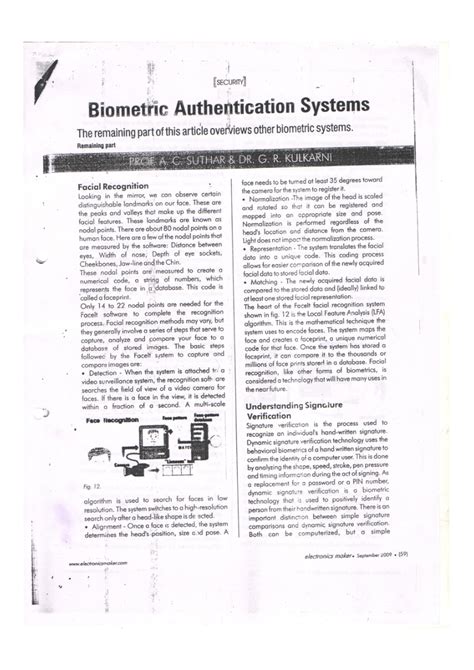 PDF Biometric Authentication System Part II
