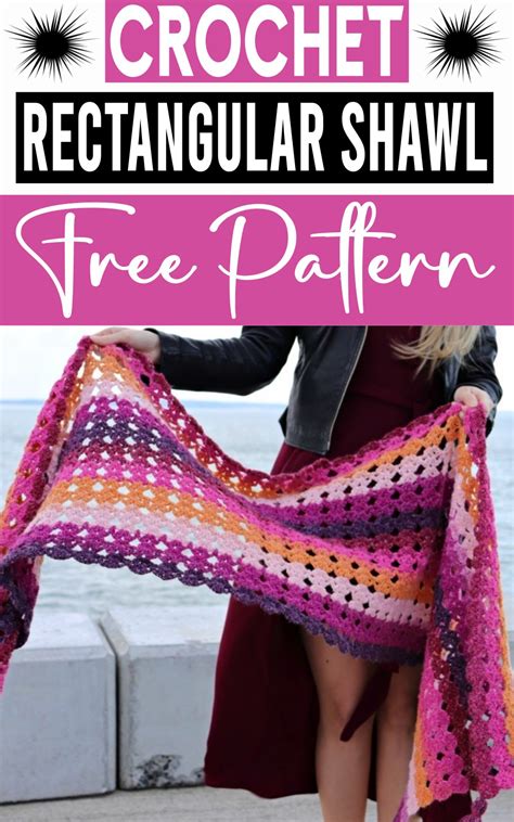 Crochet Rectangular Shawl Patterns For The Fashion Conscious