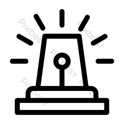 Security Alarm Line Icon Vector Png Images Ai Free Download Pikbest