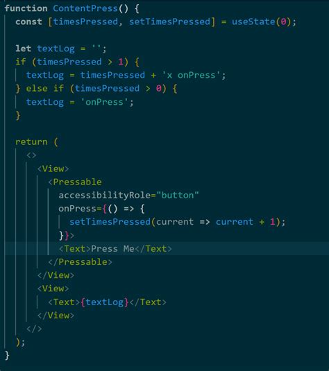 pressable component s onpressin out don t work on scan mode · issue 10254 · microsoft react