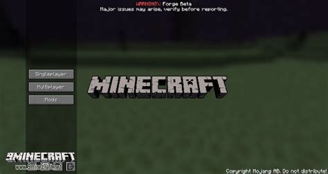 Custom Main Menu Mod Edit The Minecraft Main Menu Mc Mod Net