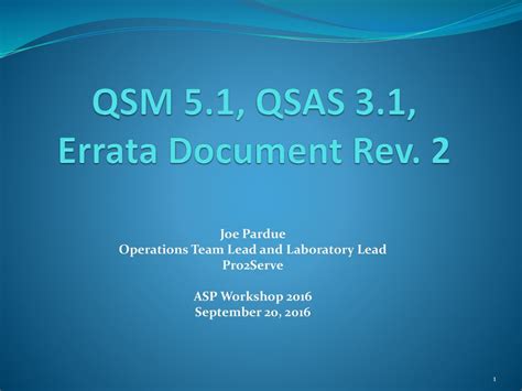 Qsm 51 Qsas 31 Errata Document Rev Ppt Download