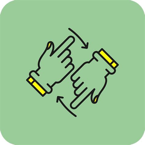 Rotate Two Hands Filled Yellow Icon 41870794 Vector Art At Vecteezy
