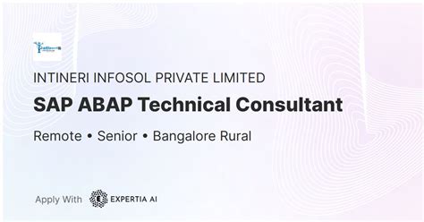 SAP ABAP Technical Consultant Job Bangalore Rural Senior