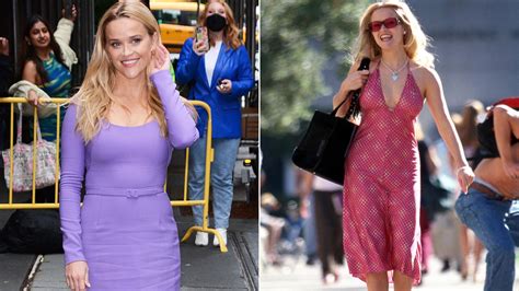 Reese Witherspoon Has A Legally Blonde Moment In Figure Skimming Dress