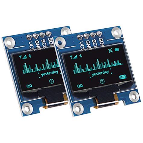 Almocn 2pcs 096 Oled Module I2c Iic Serial 12864 128x64 Oled Display