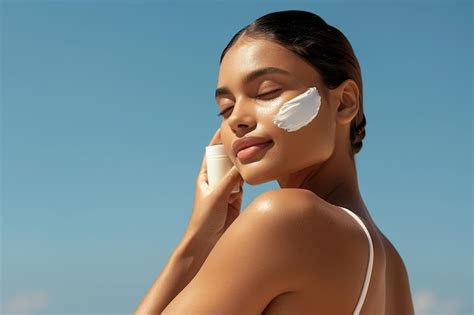 Premium Photo Sunscreen Application