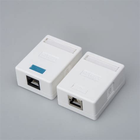 Network Rj45 Utp Single Port Surface Mounting Box Cat6 Keystone Jack Networking Surface Box