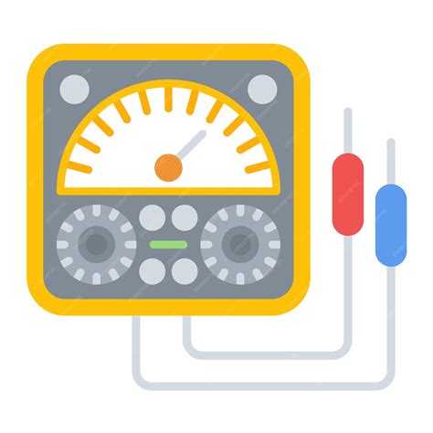 Premium Vector Voltmeter Flat Illustration